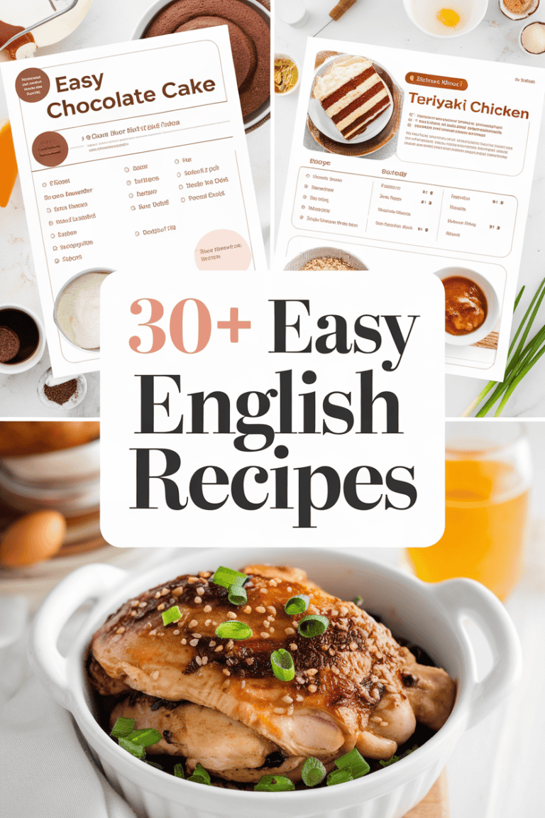30+ Quick English Food Recipes You Can Make Tonight for a Cozy Dinner ...