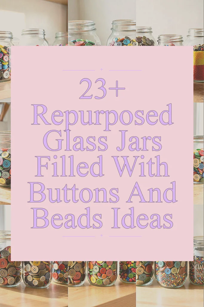 23+ Repurposed Glass Jars Filled With Buttons And Beads Ideas – Home ...