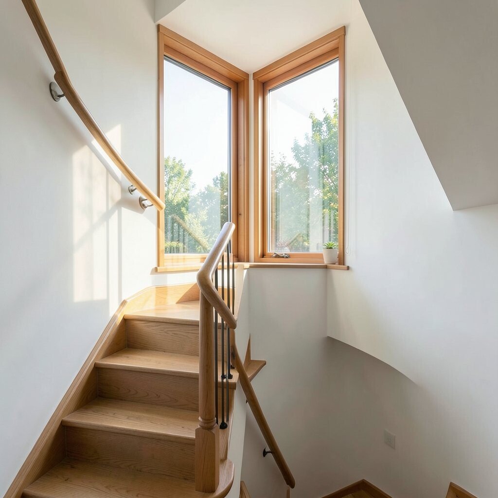 12+ Beautiful Stairs Window Ideas For Bright Spaces – Home Decoration ...