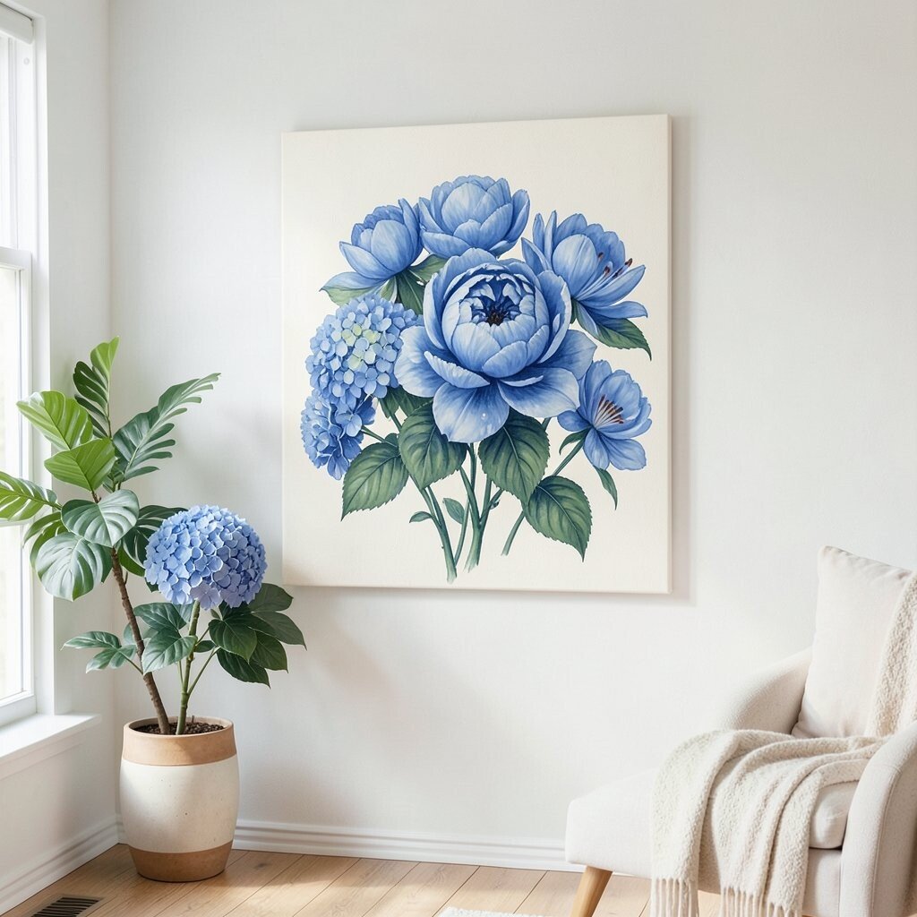 21+ Blue Wall Art Ideas To Brighten Your Space – Home Decoration on ...