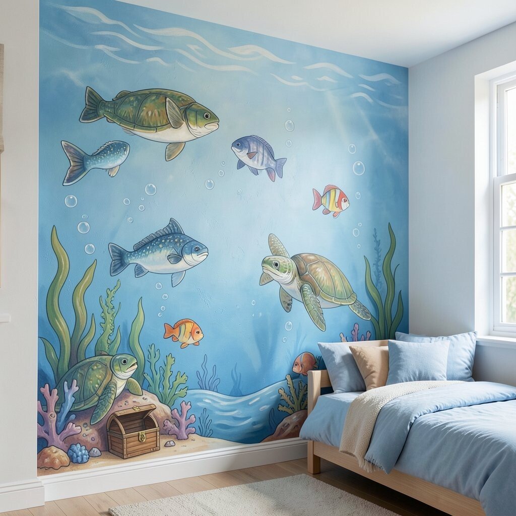12+ Hand-painted Plaster Wall Murals For Children’s Rooms Ideas – Home ...