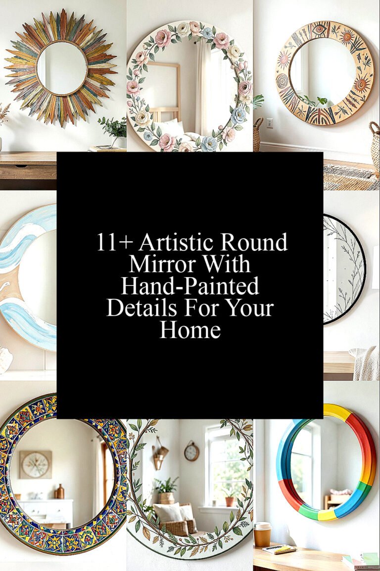 11+ Artistic Round Mirror With Hand-painted Details For Your Home ...