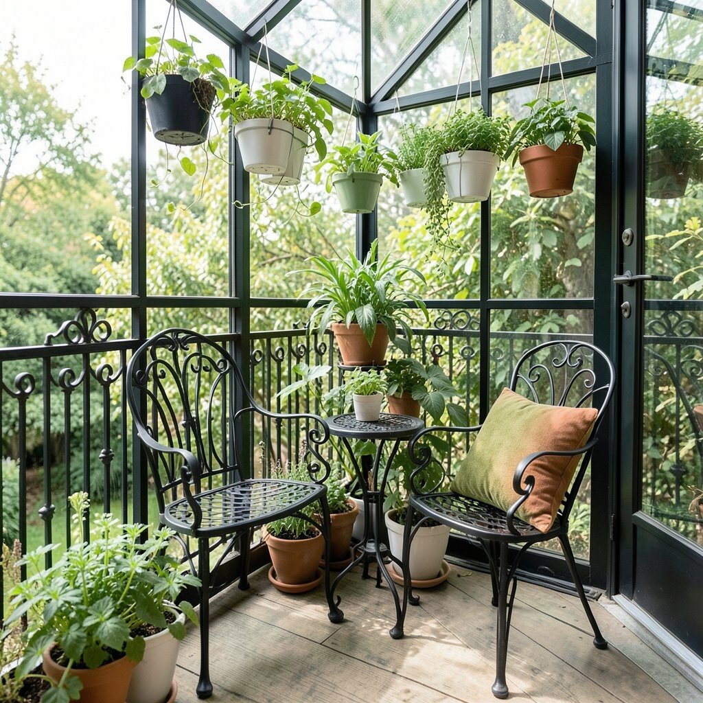 13+ Vintage Enclosed Balcony With Wrought Iron Furniture Ideas – Home ...