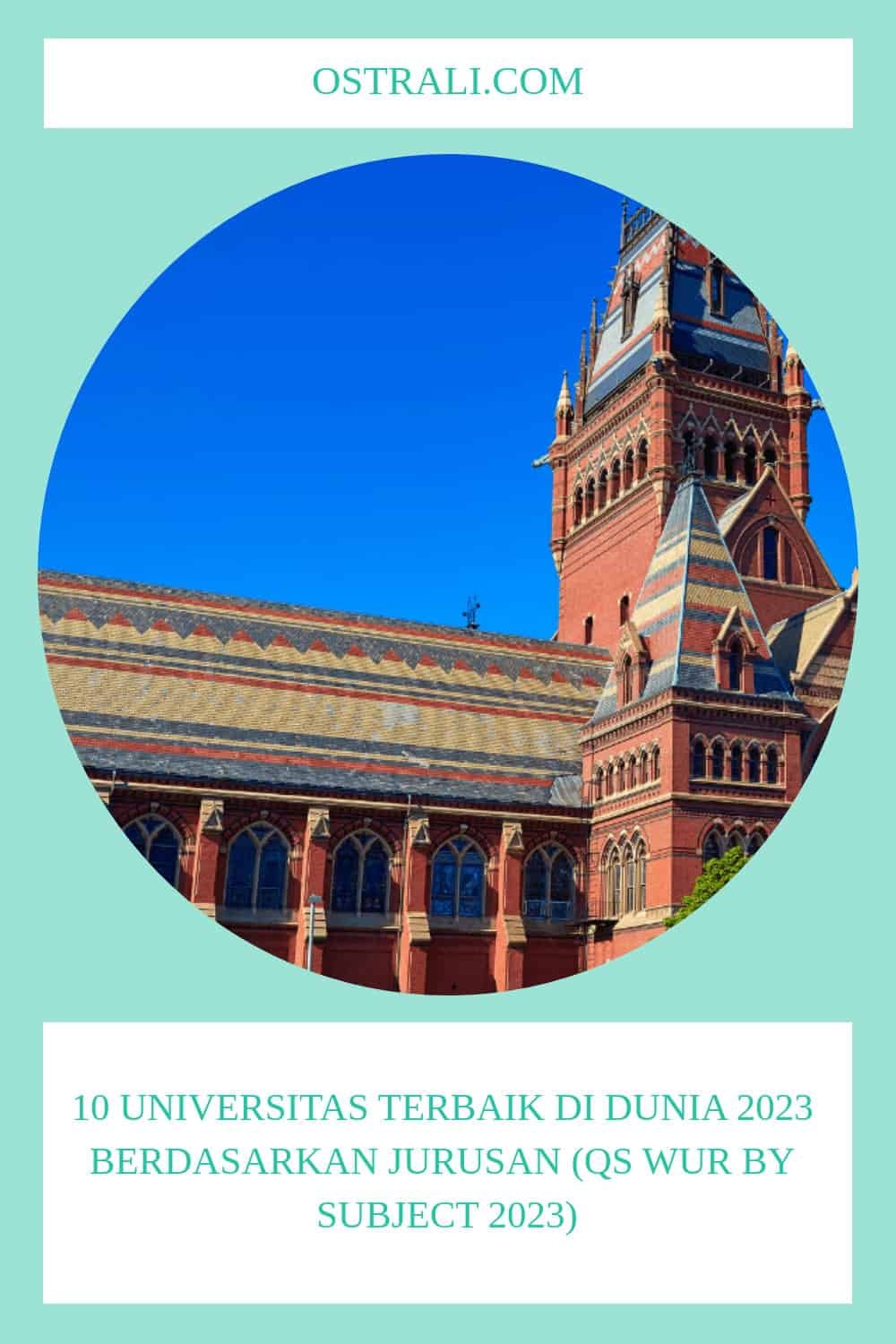 10 Universitas Terbaik di Dunia 2023 Berdasarkan Jurusan (QS WUR by Subject 2023)