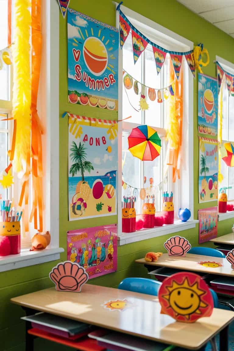 15 Charming Summer Door Decorations to Brighten Your Classroom