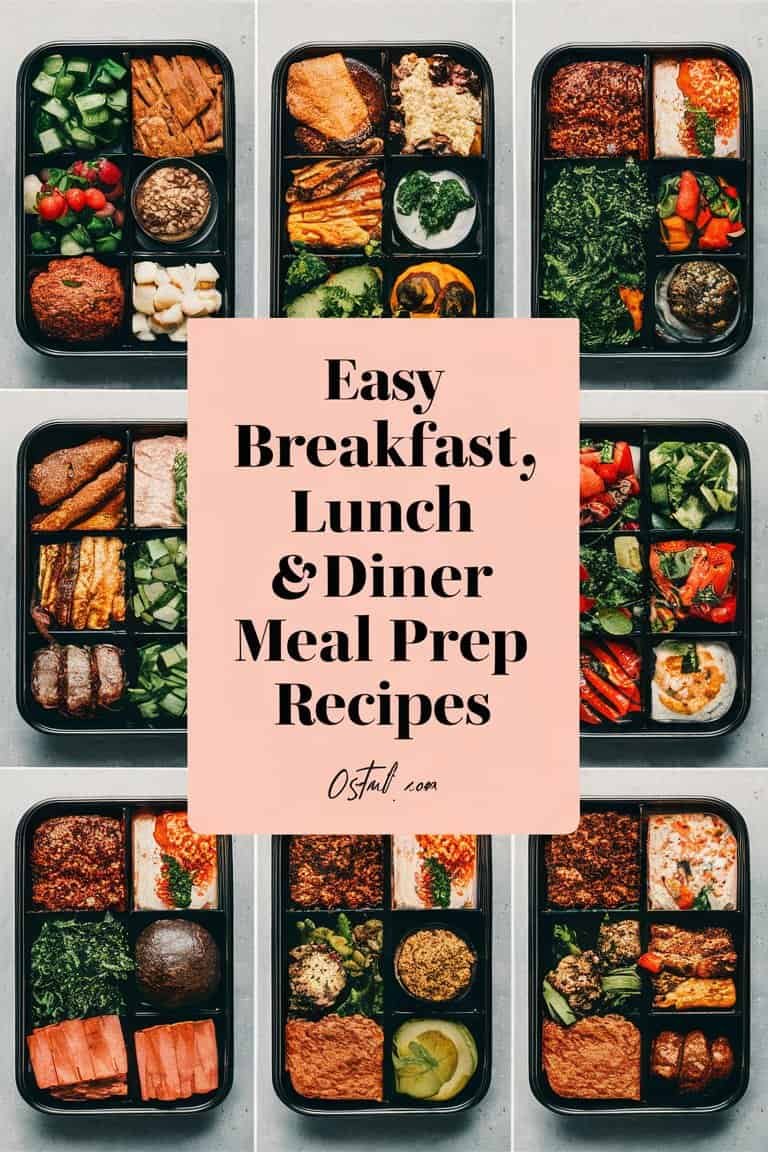 10 Easy Breakfast, Lunch & Dinner Meal Prep Ideas