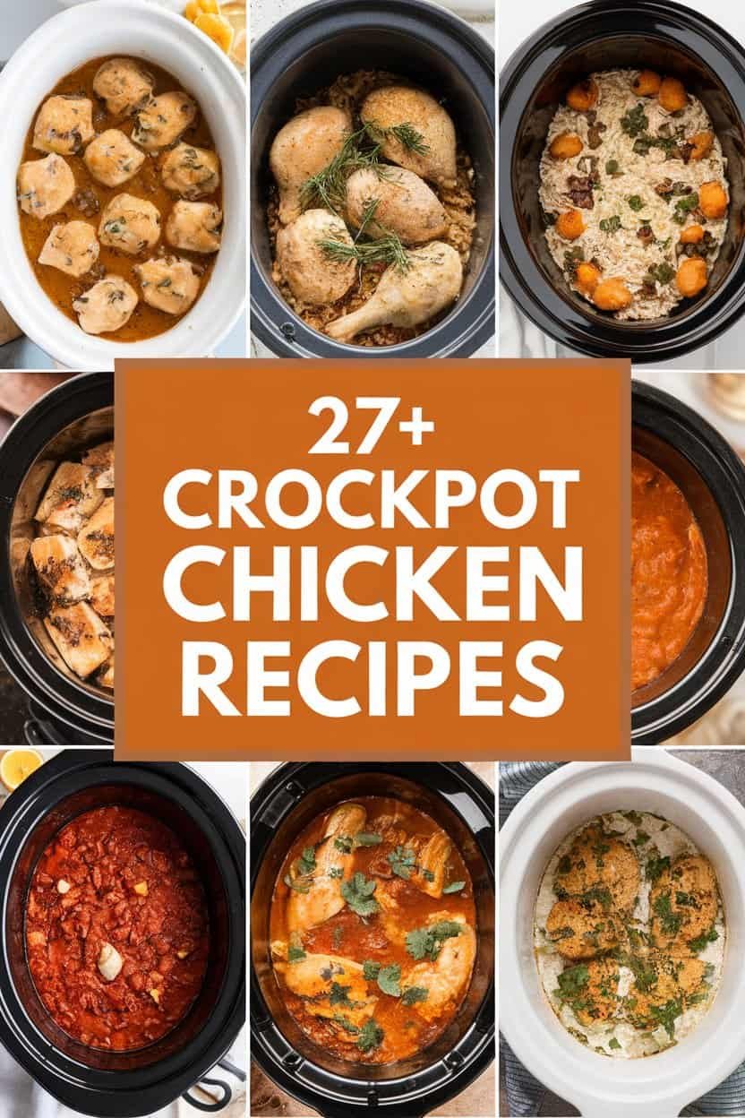 27+ Easy Crockpot Chicken Recipes for Healthy Weeknights (List)