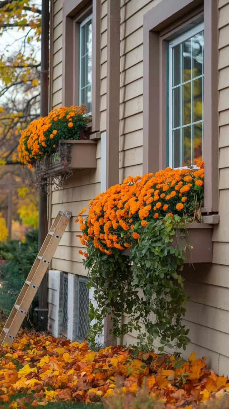20+ Fall Window Boxes For Your Home Aesthetic