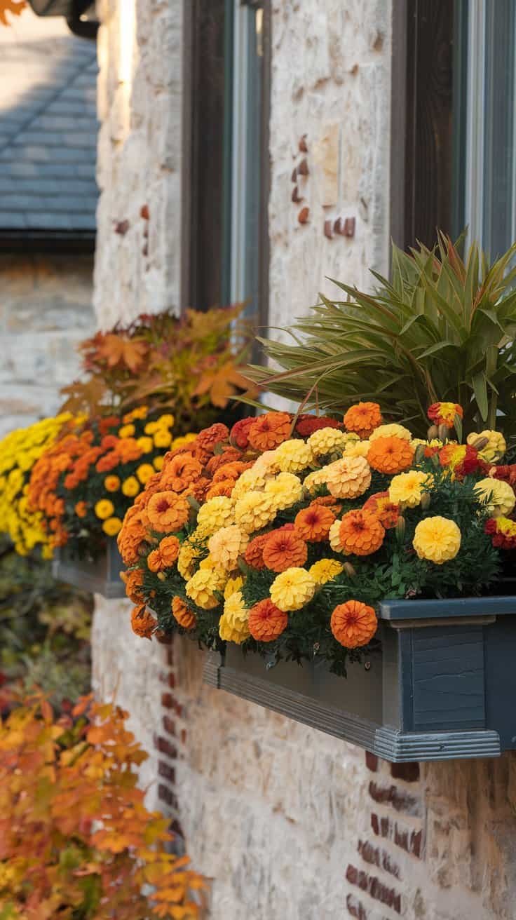 20+ Fall Window Boxes For Your Home Aesthetic