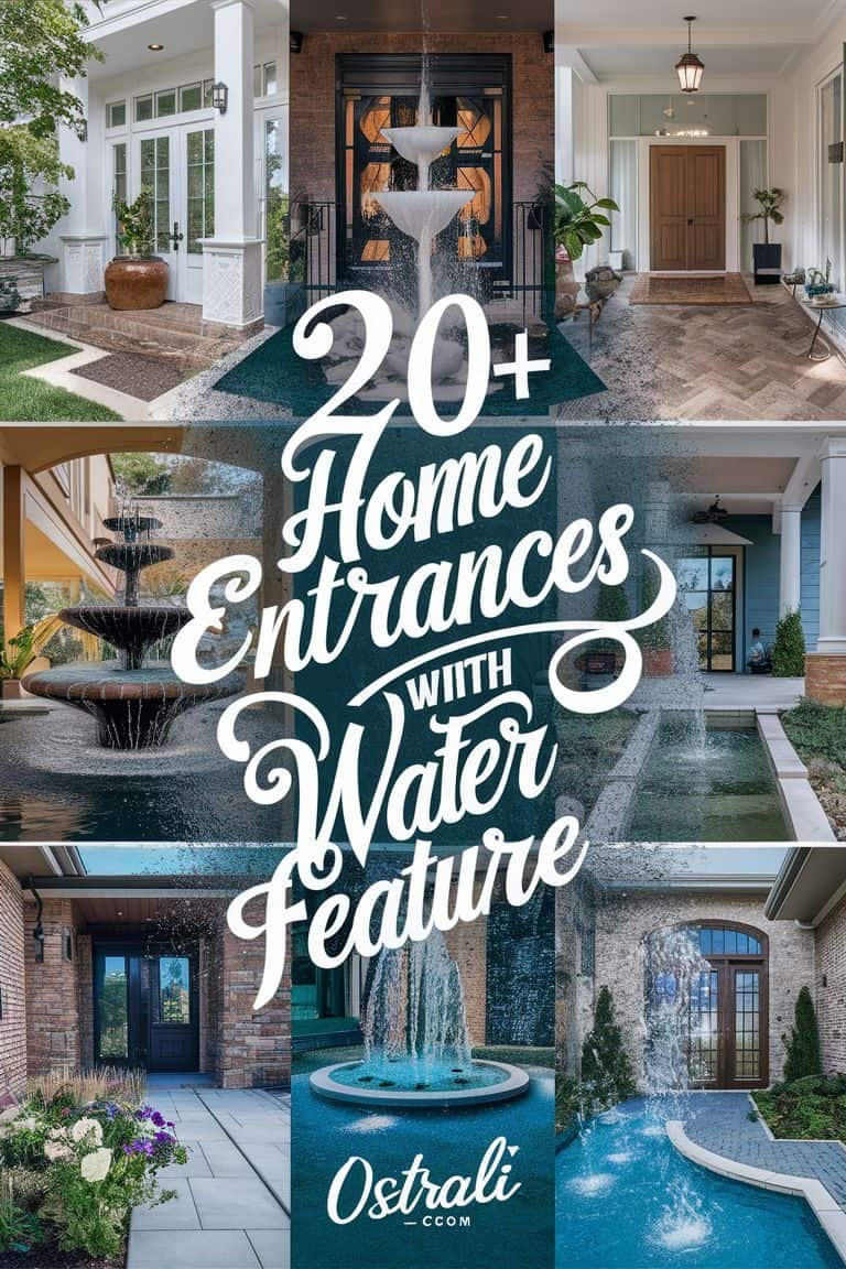 20+ Home Entrance With Water Feature Ideas For Curb Appeal