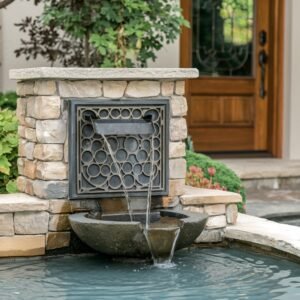 20+ Home Entrance With Water Feature Ideas For Curb Appeal