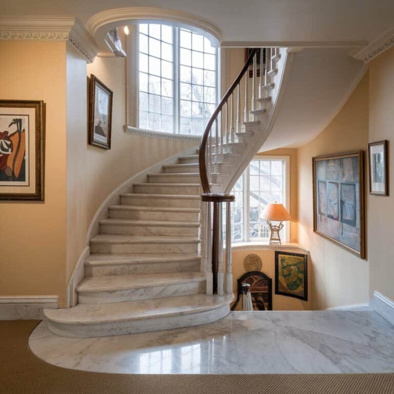 30+ Inspiring Home Stairs With Marble Ideas You’ll Love
