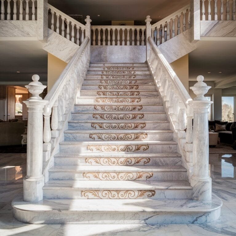 30+ Inspiring Home Stairs With Marble Ideas You’ll Love