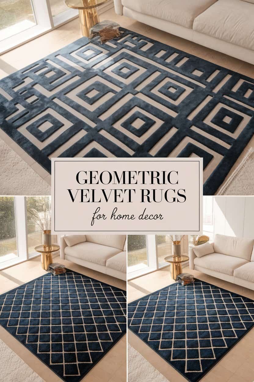 Geometric Velvet Rugs to Transform Your Home Decor Instantly