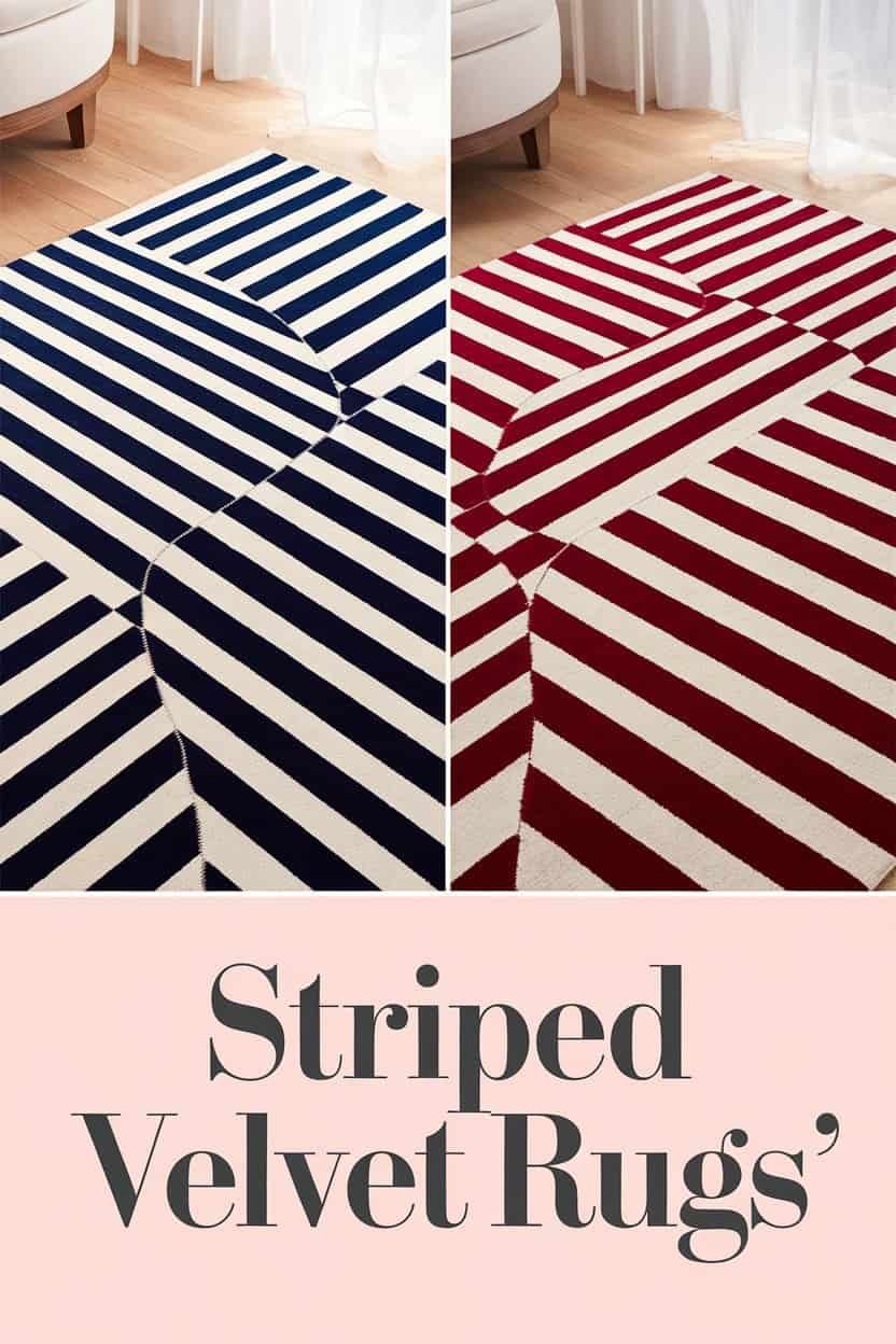 Striped Velvet Rugs to Transform Your Home Decor Instantly