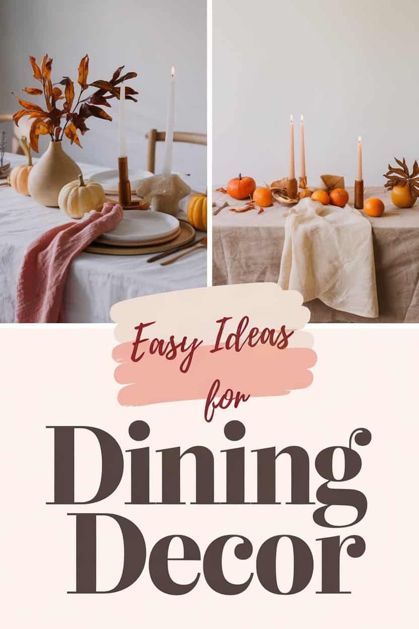 Easy Ideas for Dining Table Decor That Will Impress Your Guests