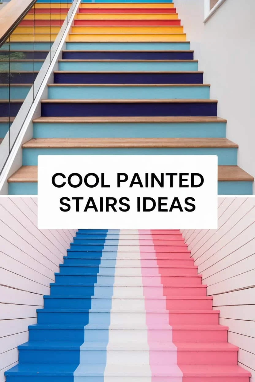 Cool Painted Stairs Ideas to Transform Your Home Style