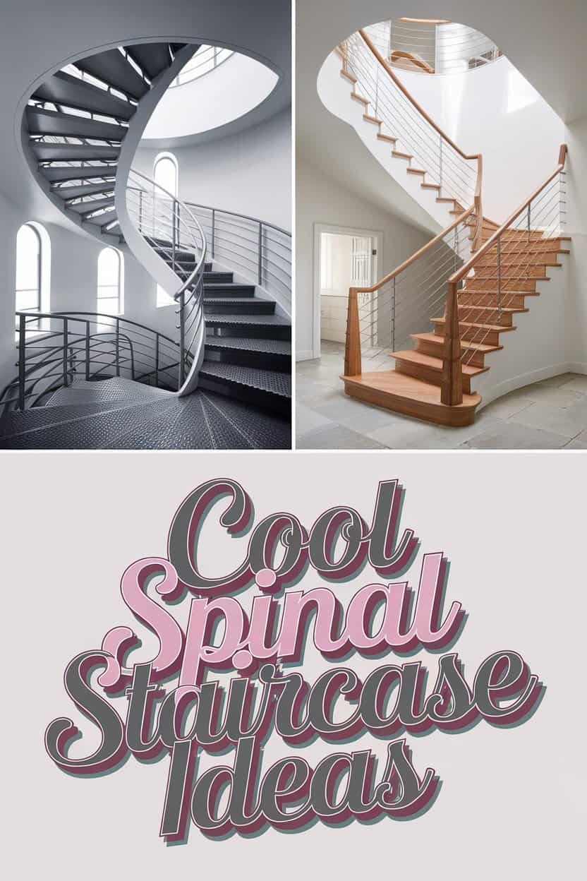Cool Spinal Staircase Ideas to Transform Your Home Space