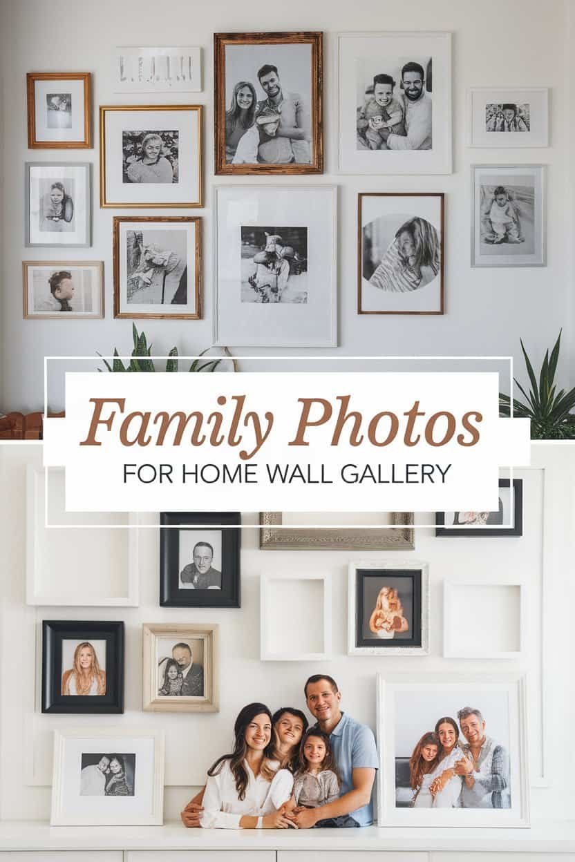 Family Photos to Create a Beautiful Home Wall Gallery
