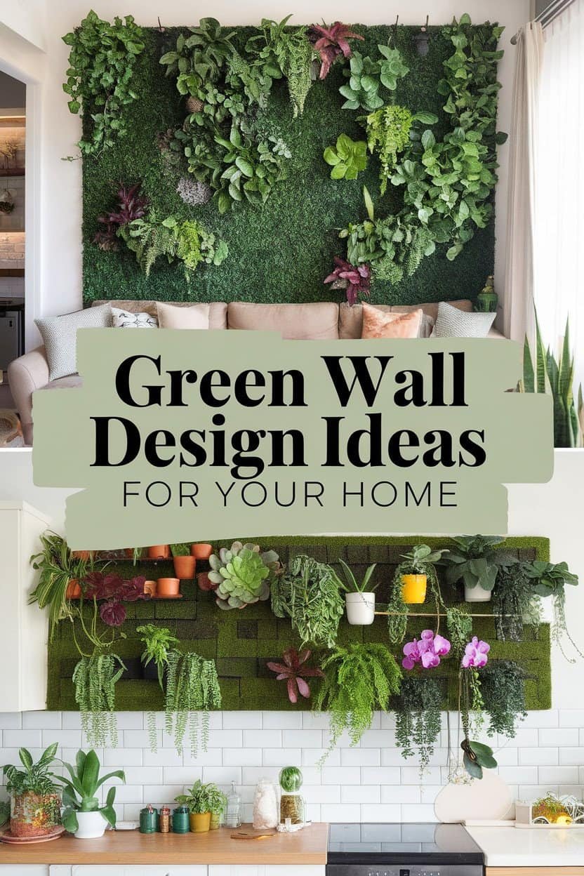 Green Wall Design Ideas for Your Home That Will Transform Your Space